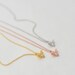 Dainty Bee Necklace With Initial • Bumble Bee Pendant • Best Friend Bee ...