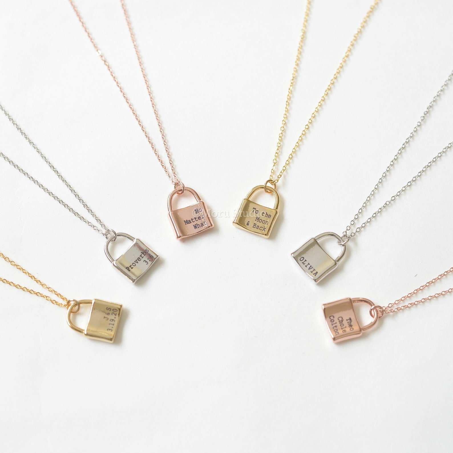 Custom Engraved Padlock Necklace Lock Pendant Necklace | Etsy