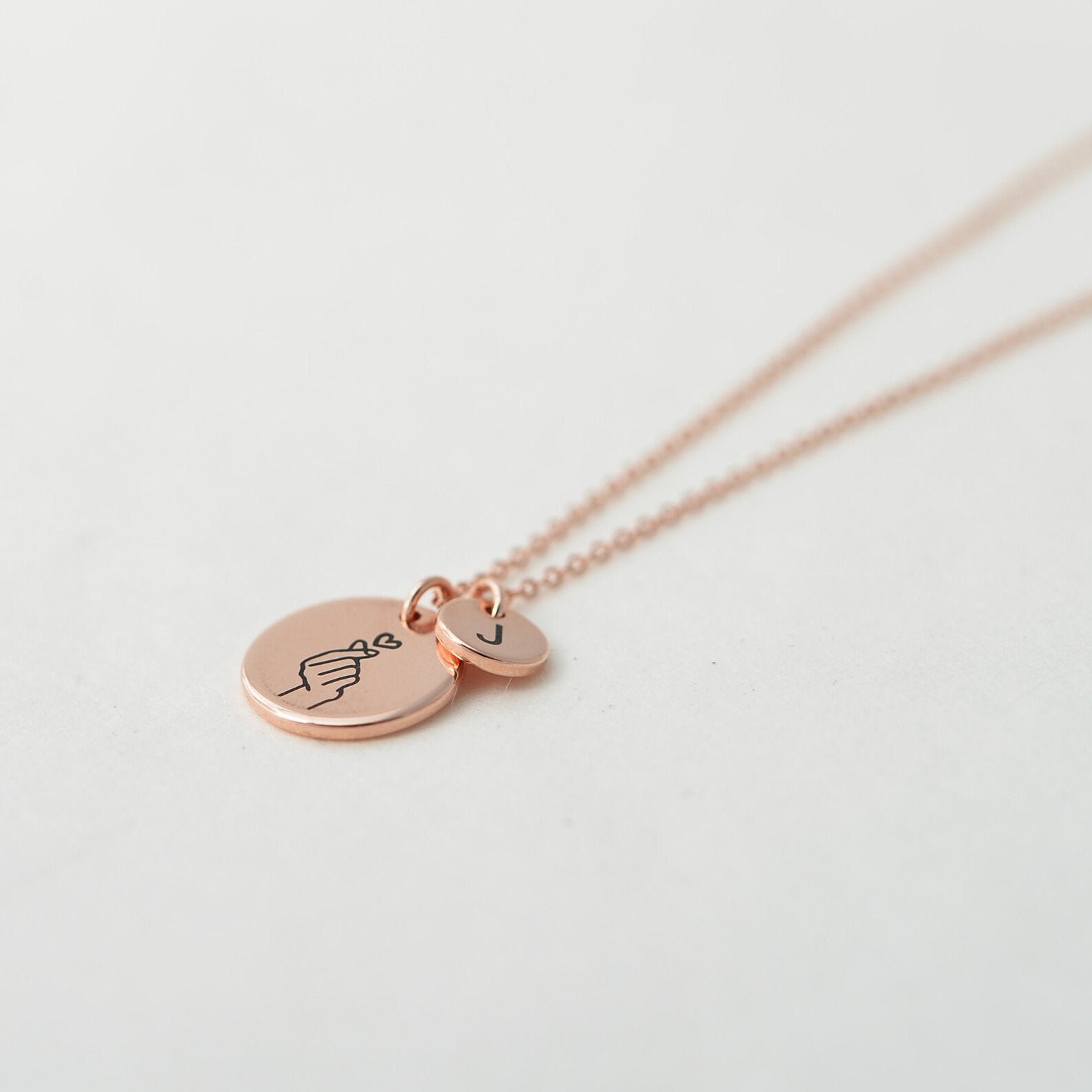 Engraved Symbol Disk Necklace With Initial Tags Mom Necklace - Etsy