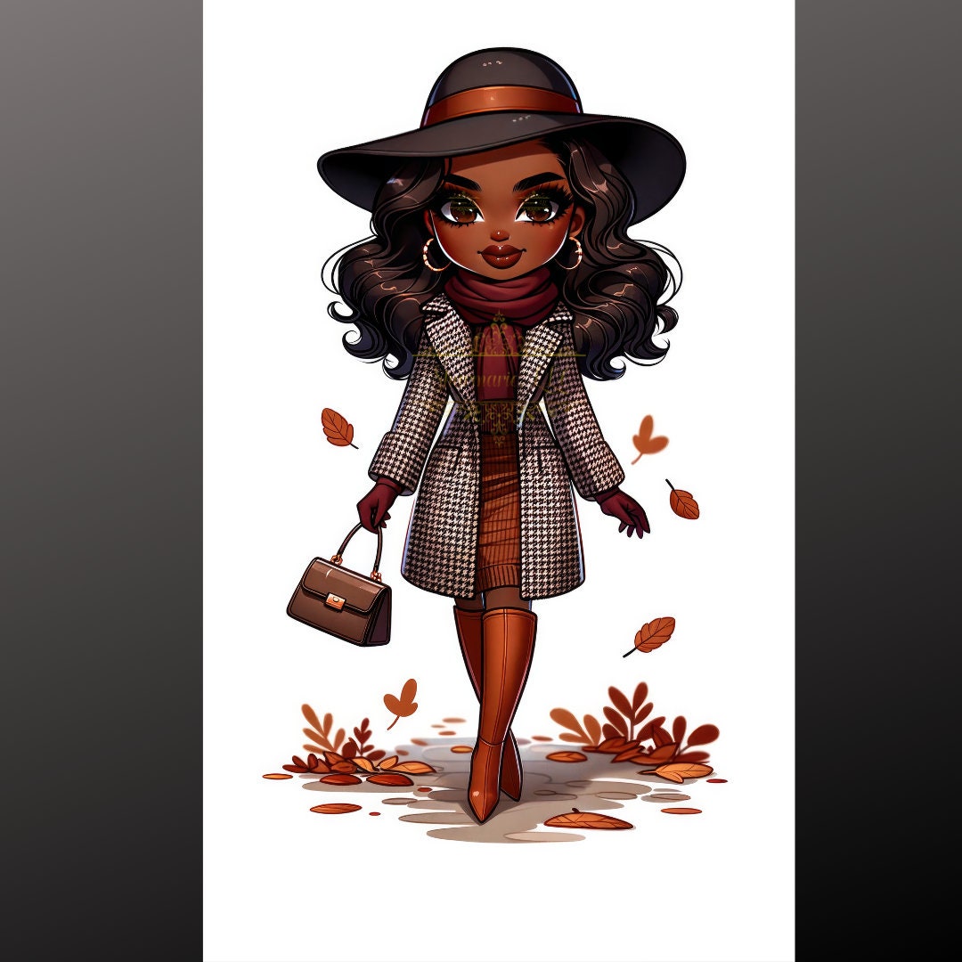 Autumn Elegance | Fall Chibi Digi Cuties_5 | Digi Dolls | Fall Art ...