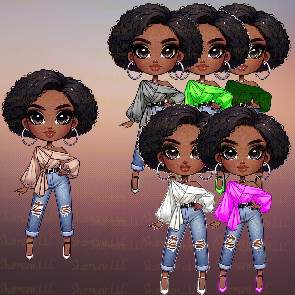 Get Creative With Cute Digi Doll Mega Bundle | 4 Variations 26 Images ...