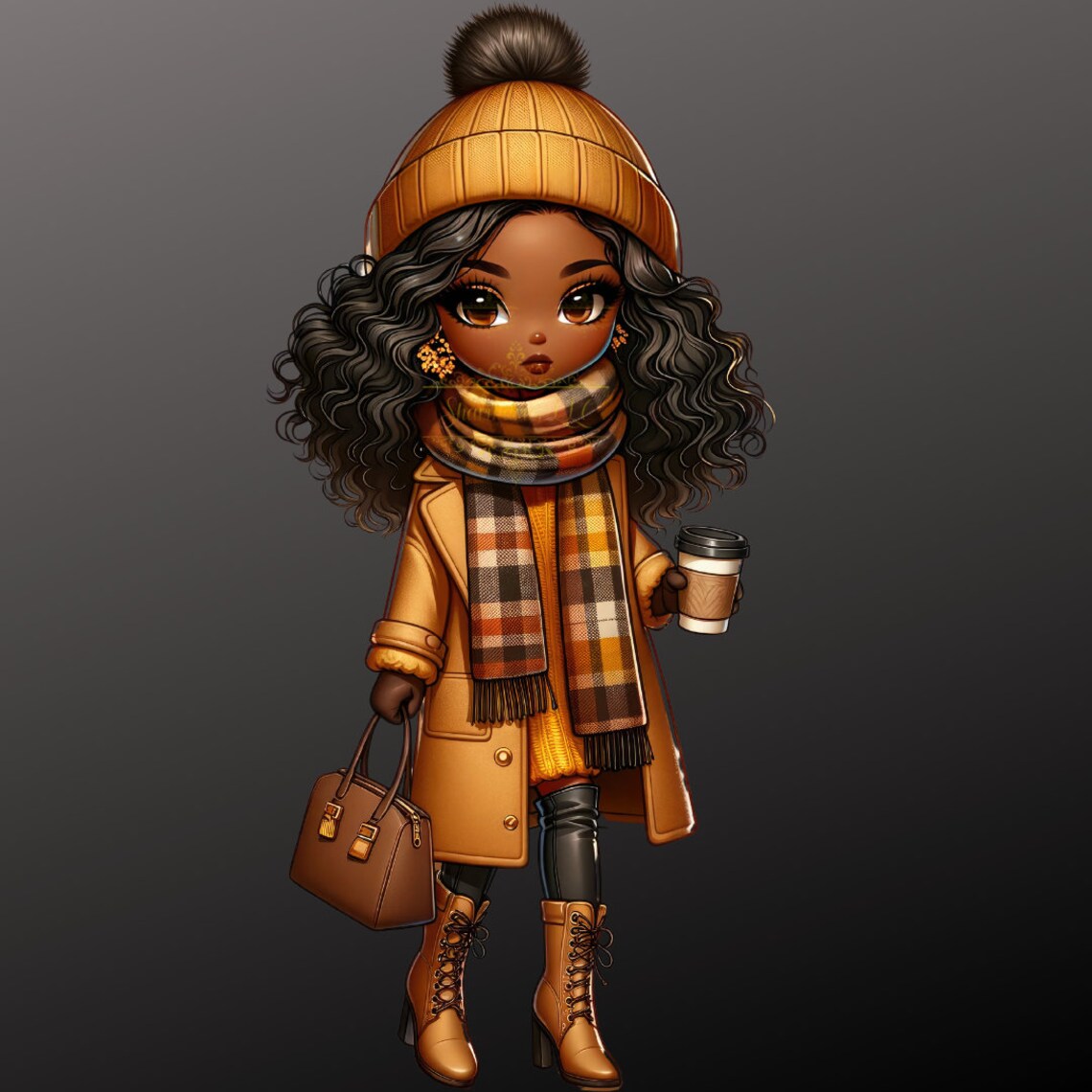 Autumn Elegance | Fall Chibi Digi Cuties_8 | Digi Dolls | Fall Art ...