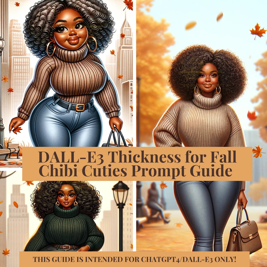 Thickness in Fall | Prompt Guide | AI Art | African American Women - Etsy