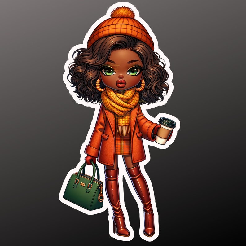 Autumn Elegance Fall Chibi Digi Cuties_10 Digi Dolls - Etsy