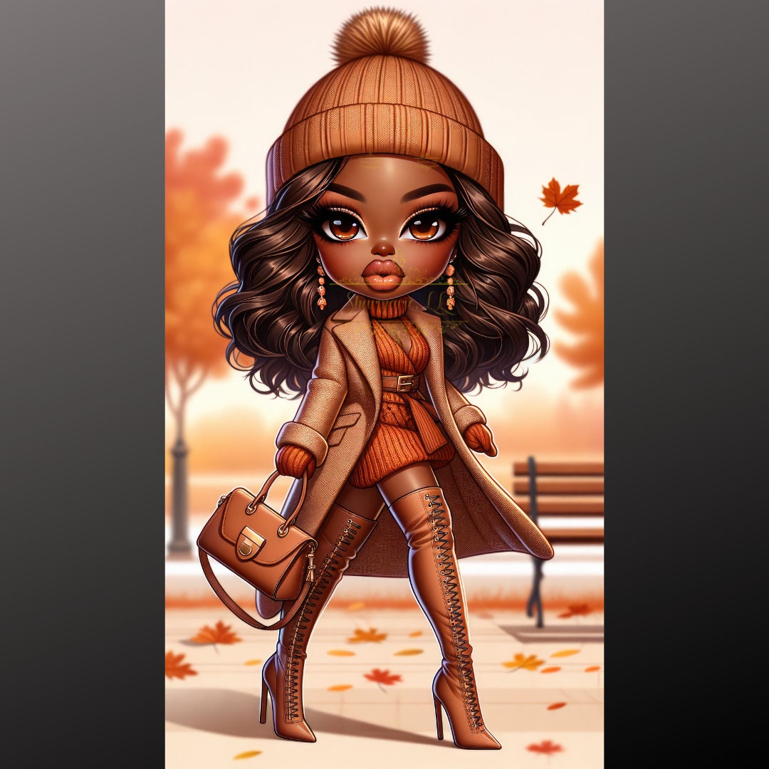 Autumn Elegance | Fall Chibi Digi Cuties_2 | Digi Dolls | Fall Art ...