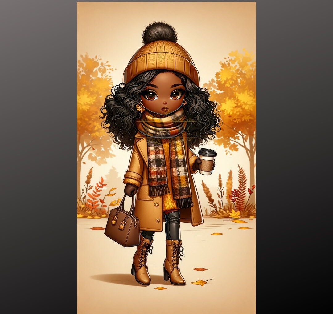 Autumn Elegance | Fall Chibi Digi Cuties_8 | Digi Dolls | Fall Art ...