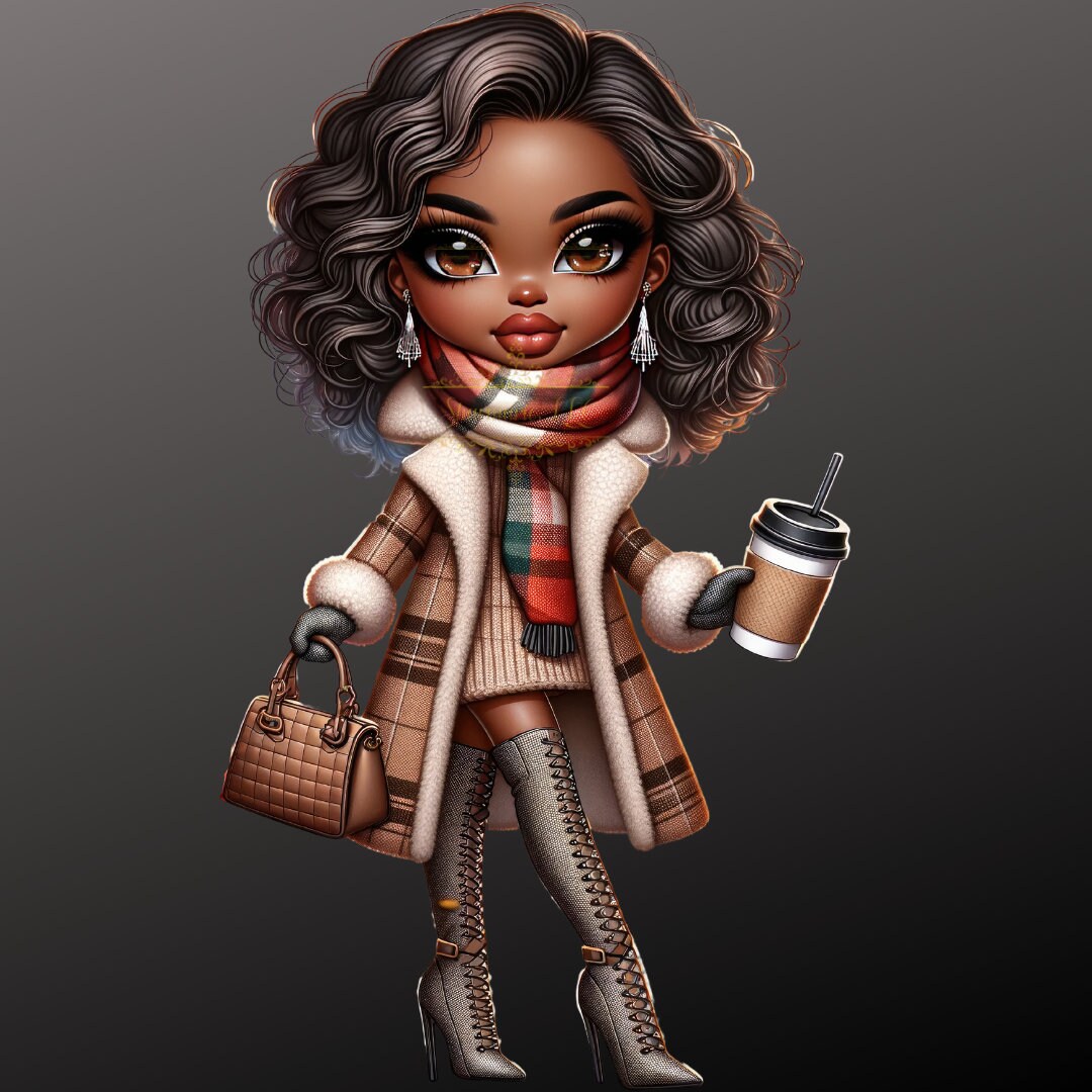 Autumn Elegance | Fall Chibi Digi Cuties_6 | Digi Dolls | Fall Art ...