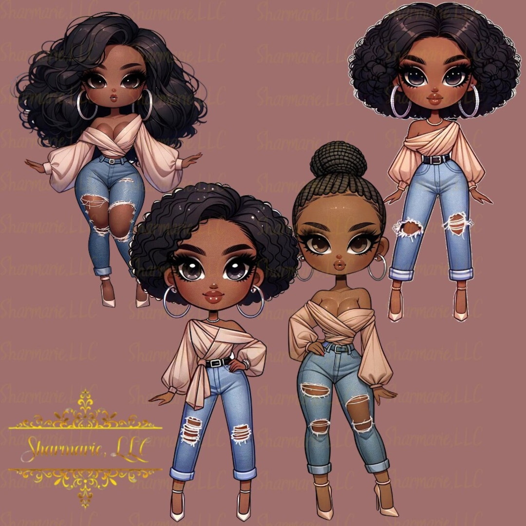 Get Creative With Cute Digi Doll Mega Bundle | 4 Variations 26 Images ...