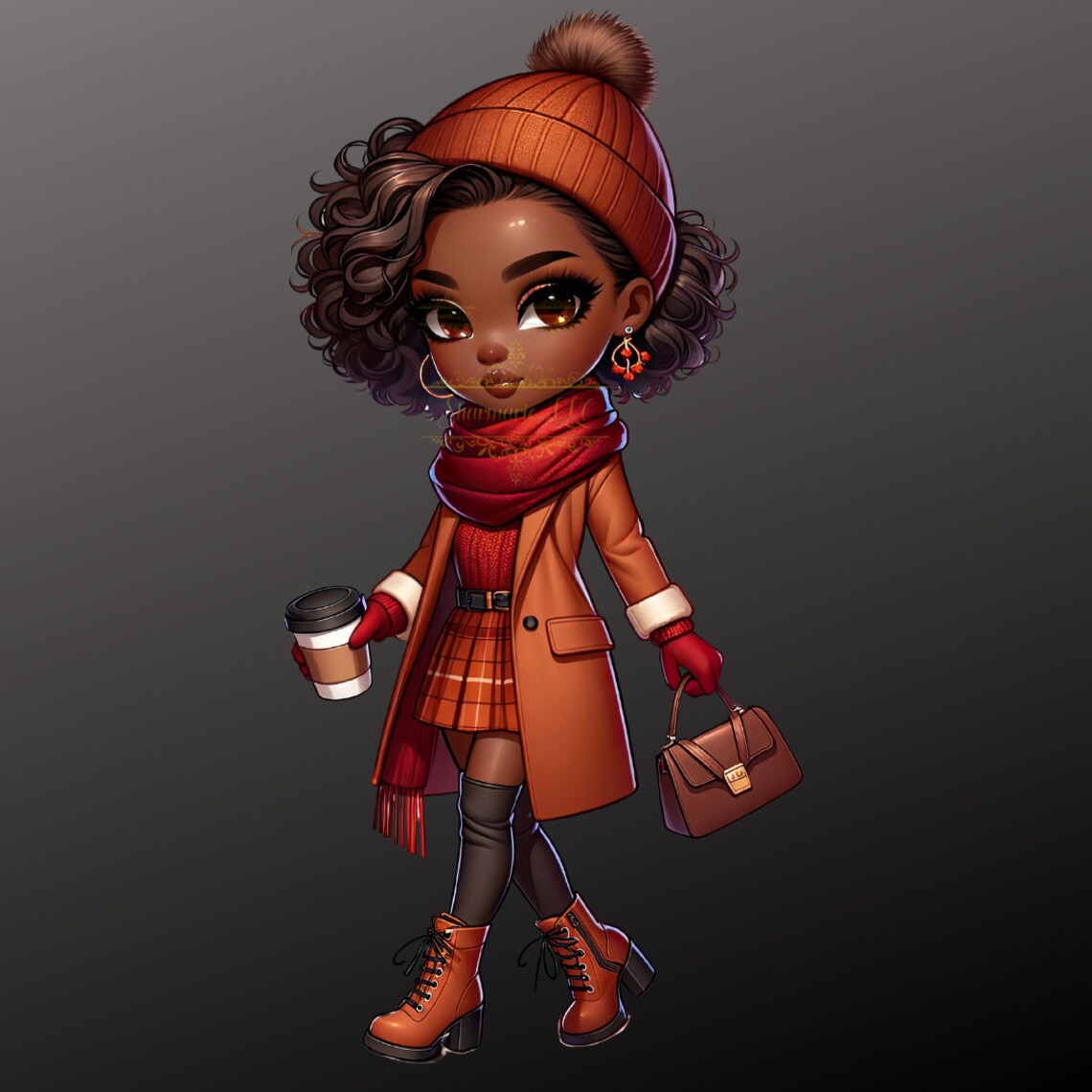 Autumn Elegance | Fall Chibi Digi Cuties_7 | Digi Dolls | Fall Art ...