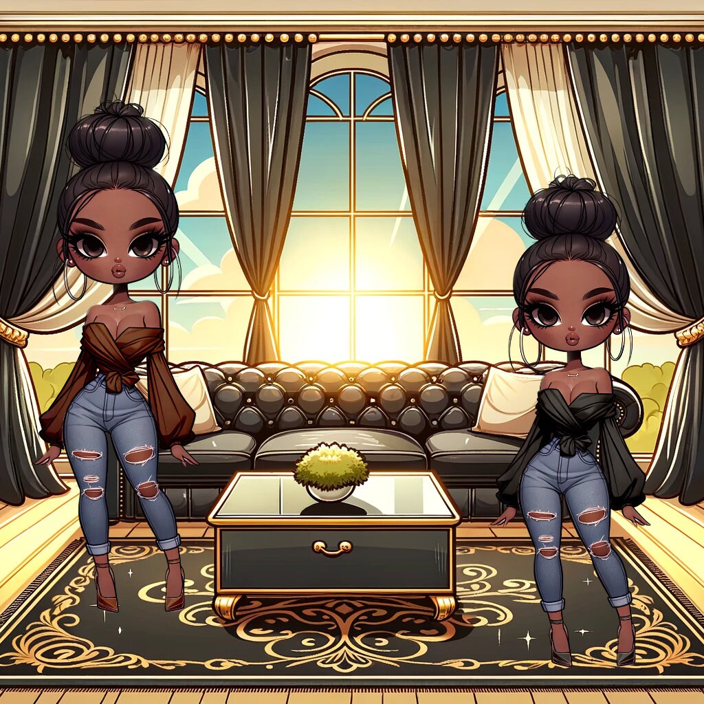 African American Digi Dolls_5| Chibi Style Dolls | High Fashion | Commercial Use - Etsy