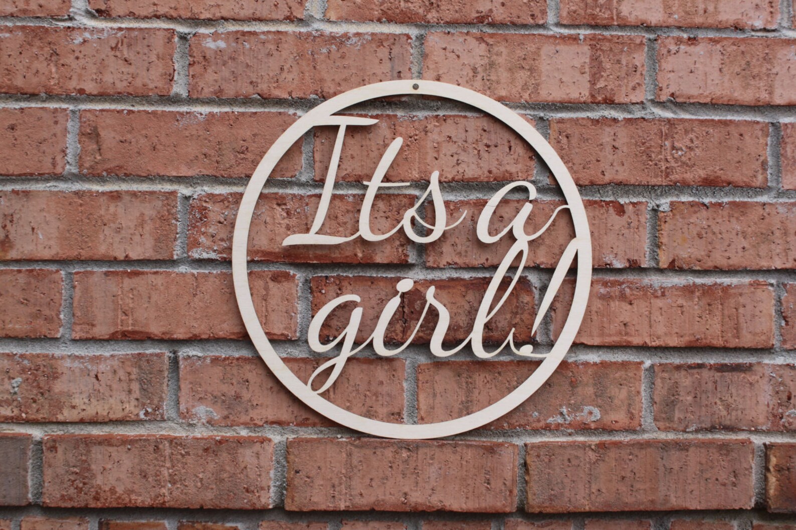 Unfinished Its A Girl Sign Wood Baby Door Hanger Wood Door Hanger Craft ...