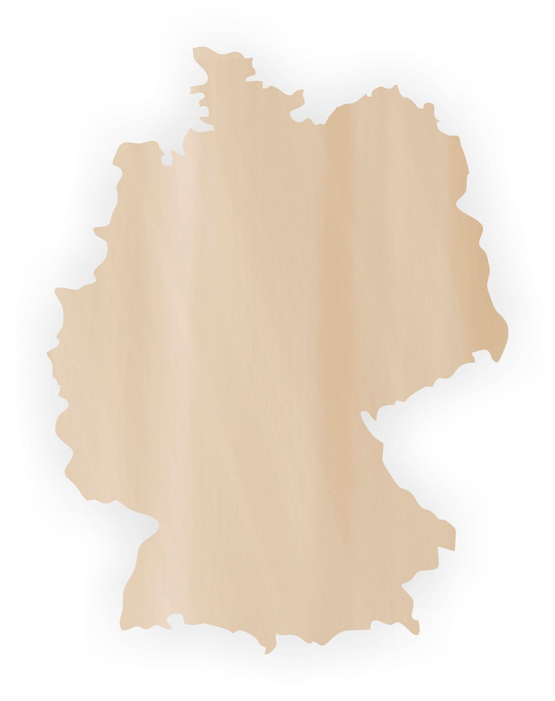 Germany Wood Cutout - High Detail Laser Cut Outline of Germany - 12 ...