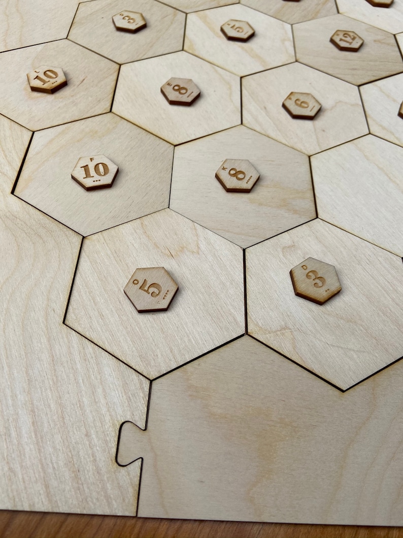 Laser Cut Birch Hexagonal Game Board - Etsy