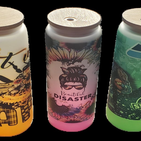 Ombre Glass Bottle - Etsy