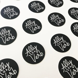 Ally is a Verb (sticker) - Etsy