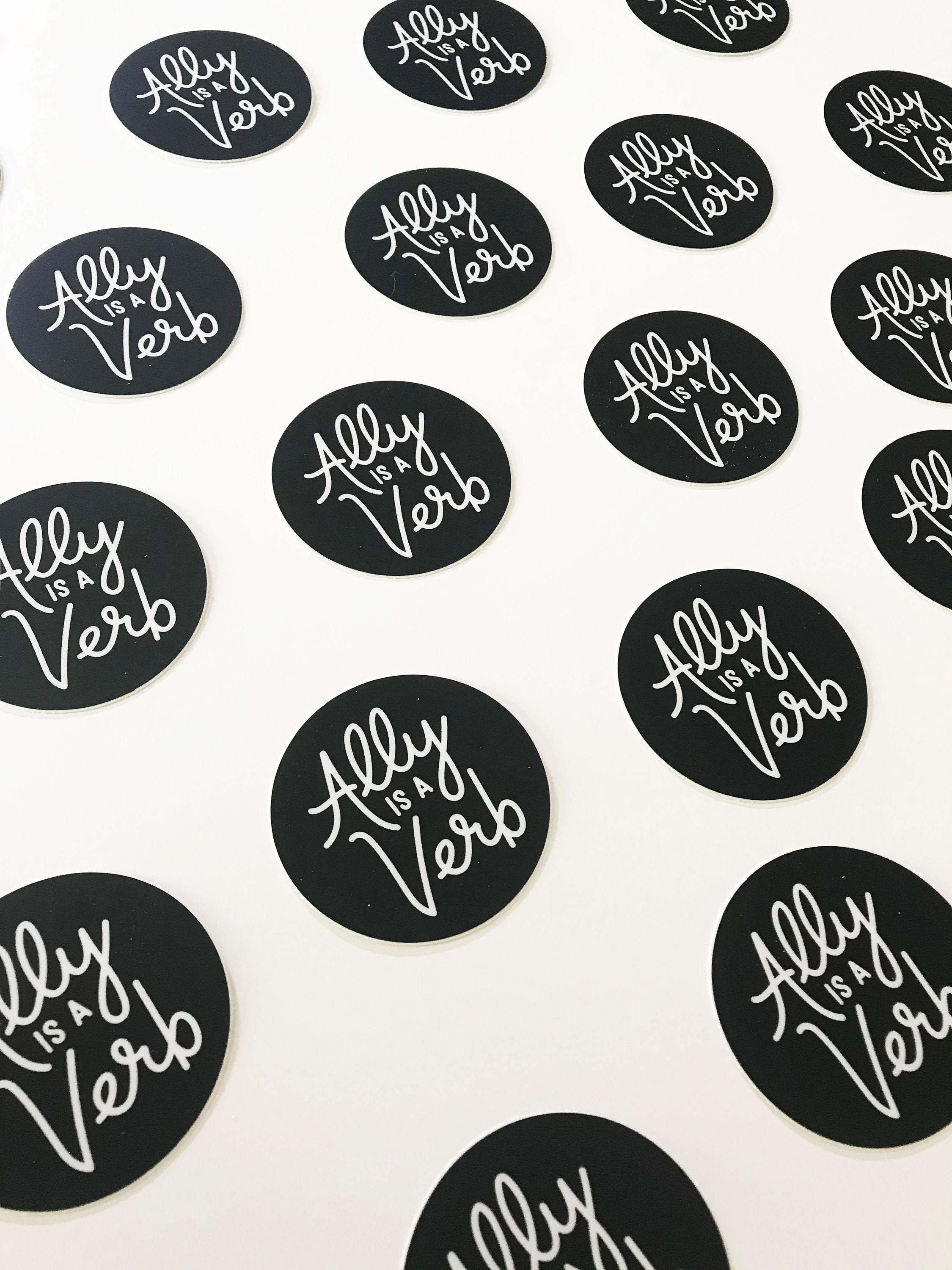 Ally is a Verb sticker - Etsy