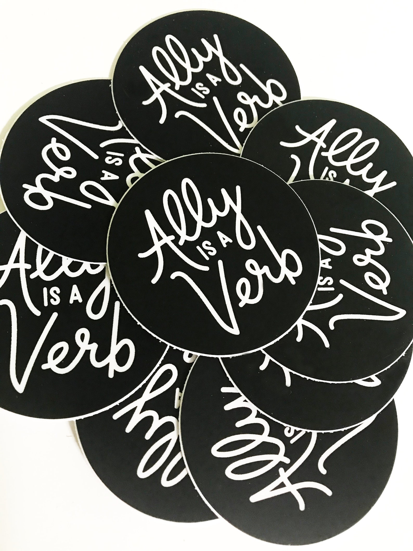 Ally is a Verb (sticker) - Etsy