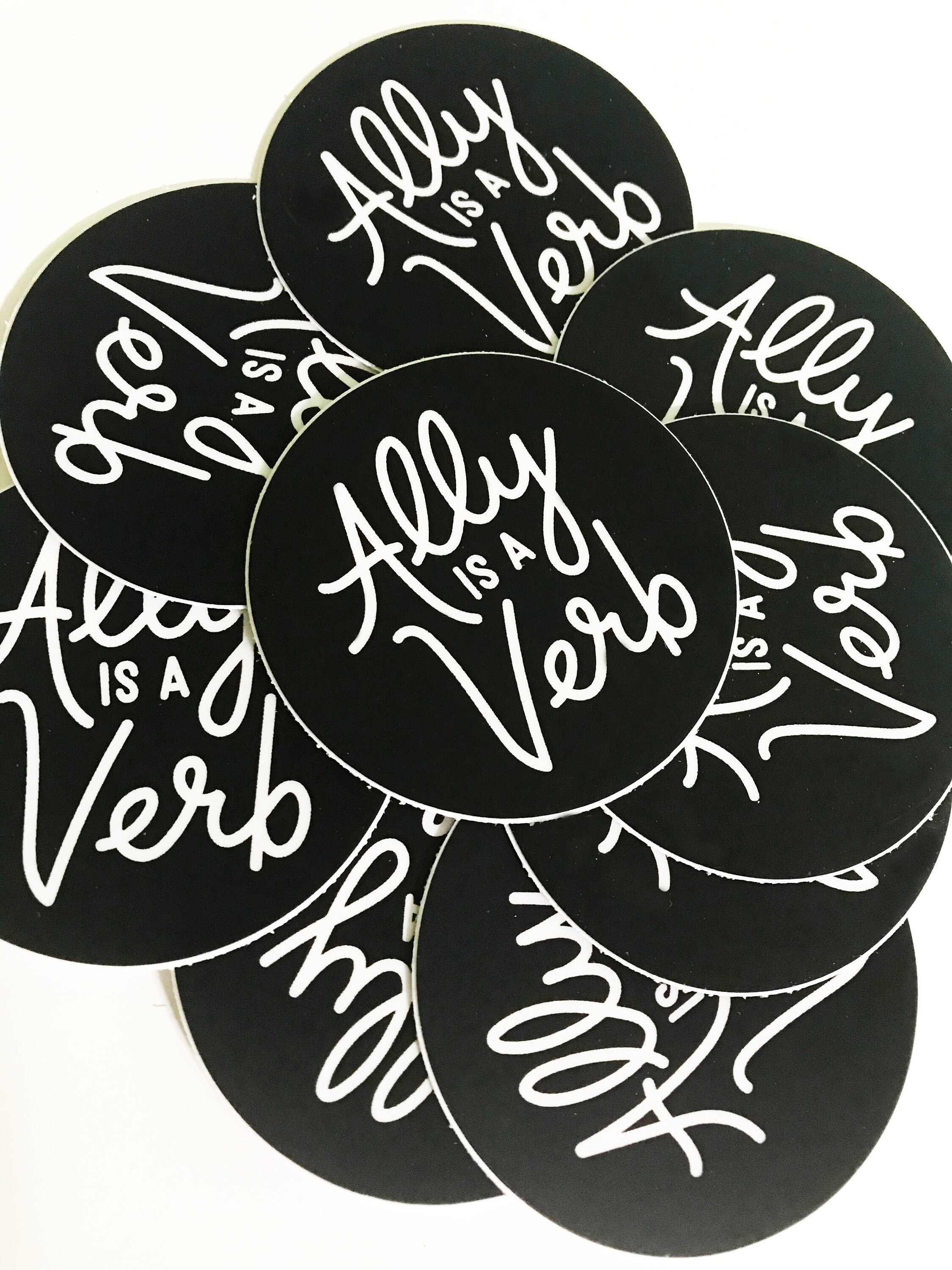 Ally is a Verb sticker - Etsy