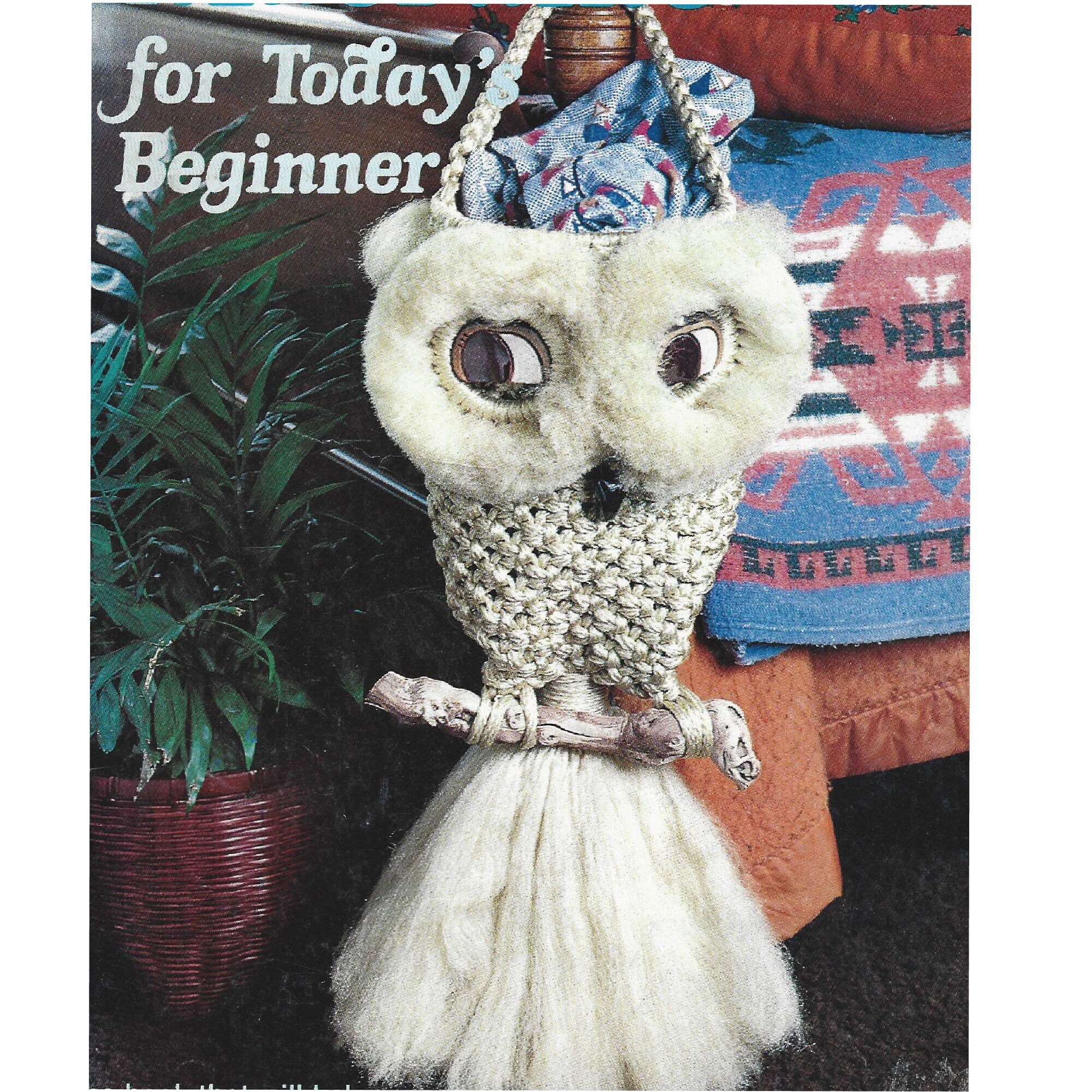 Original Vintage "prissy the Owl- Pyjama Bag" Macrame Pattern - Etsy