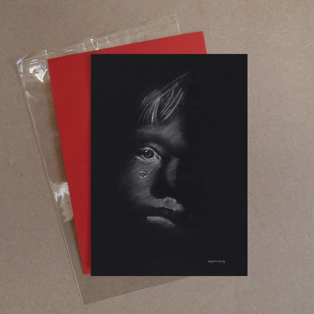 Sad Face Sympathy Card 5 X 7 With Envelope - Etsy