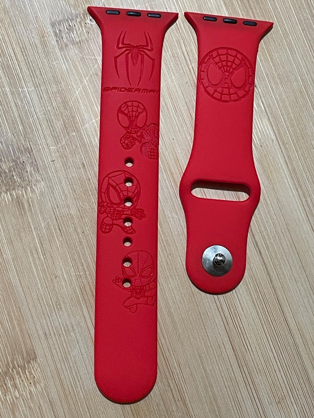 Superhero Themed, Spider Like Character Engraved Design on a Silicone ...