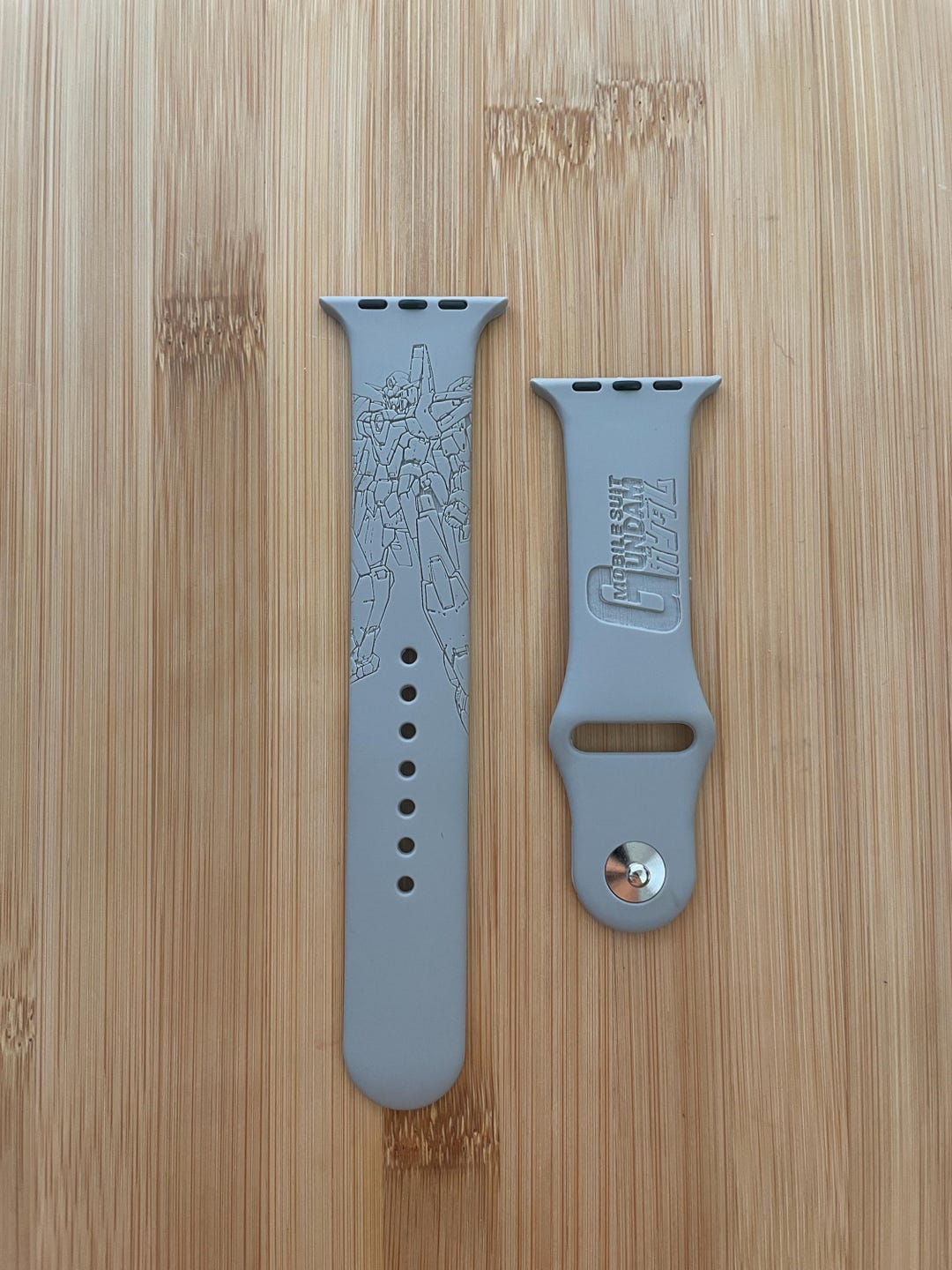 Anime Themed Engraved Design on a Silicone Watch Band Compatible With ...