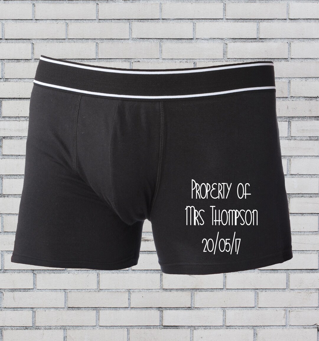 Groom Boxer Shorts, Personalised Boxers, Groom Underwear, Wedding ...