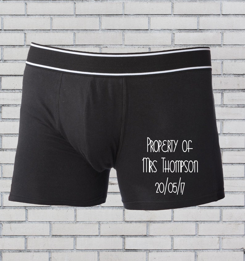 Groom Boxer Shorts, Personalised Boxers, Groom Underwear, Wedding ...