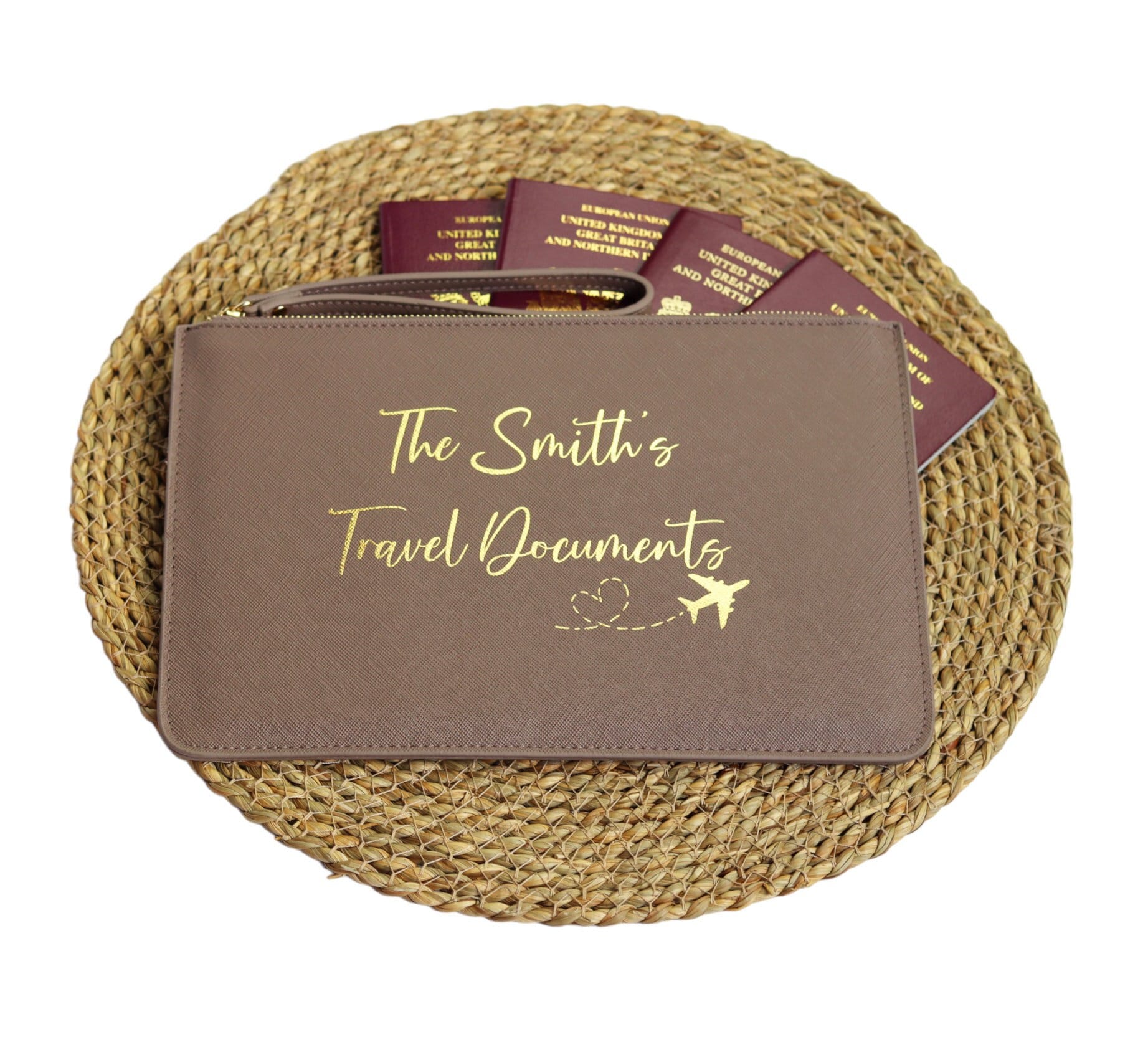 Personalised Travel Document Pouch Passport Holder Family - Etsy UK