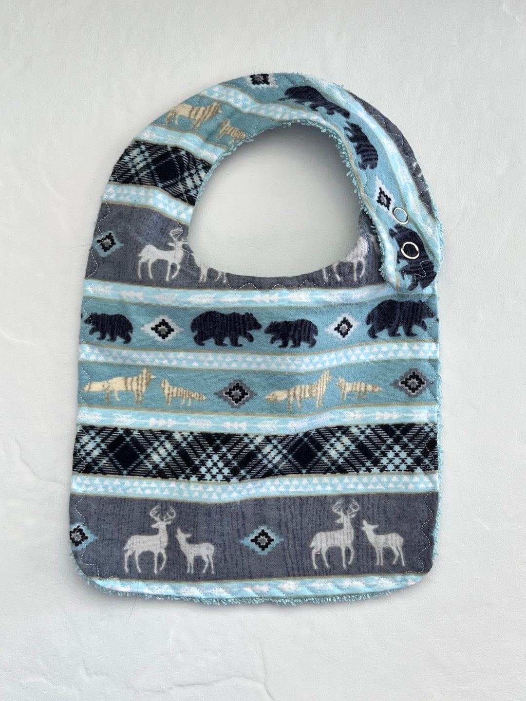 Forest Animals Reversible Side Snap Baby Bib Drool Bib - Etsy Österreich