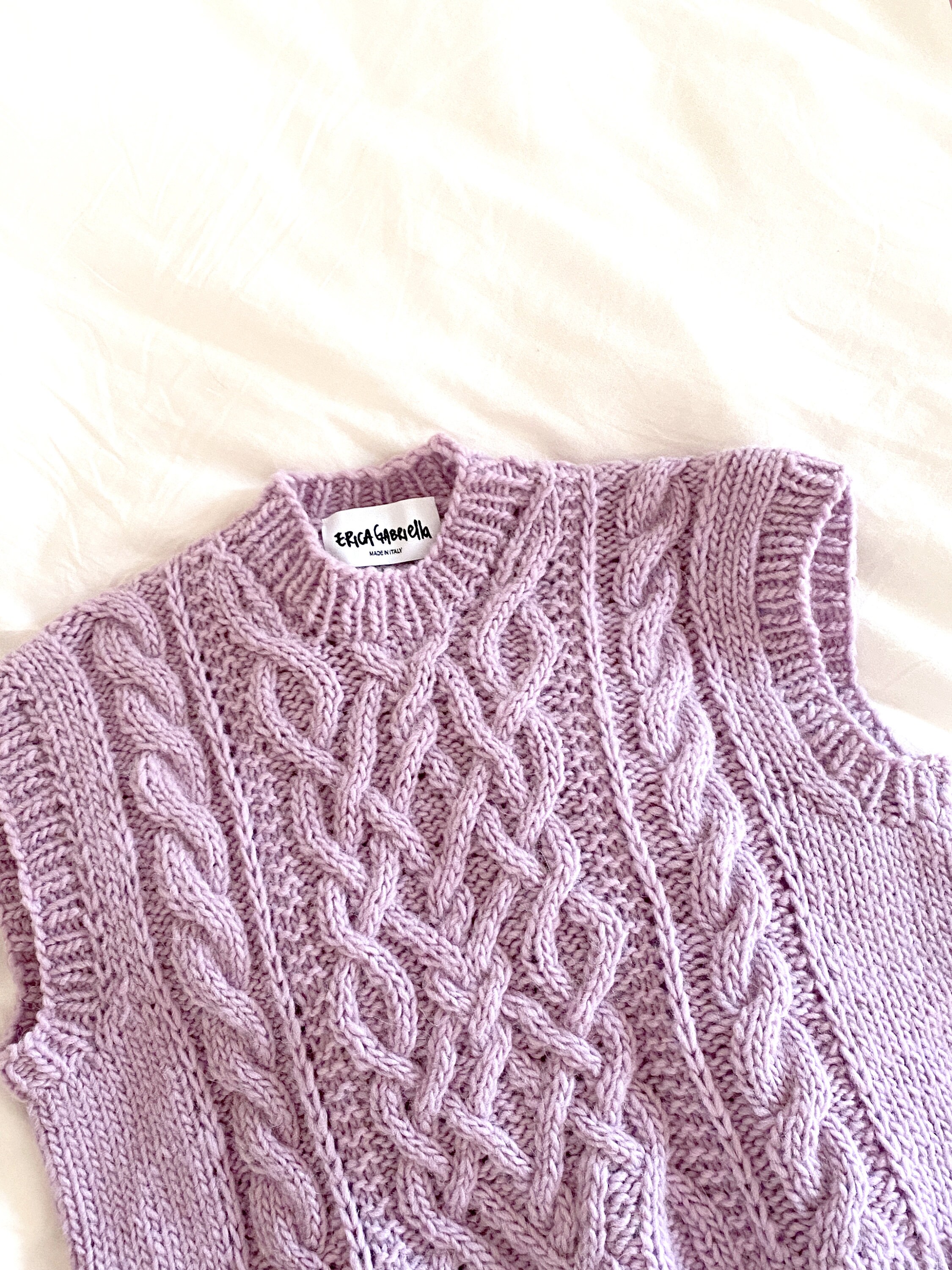 Spring Vest No.1 Handmade Knitted Vest Cable Stitch Vest - Etsy UK