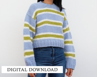 Sweater No. 6 Pattern Digital Download Intermediate Knitting - Etsy