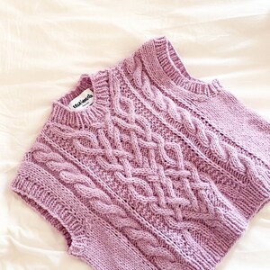 Spring Vest No.1 Handmade Knitted Vest Cable Stitch Vest - Etsy UK
