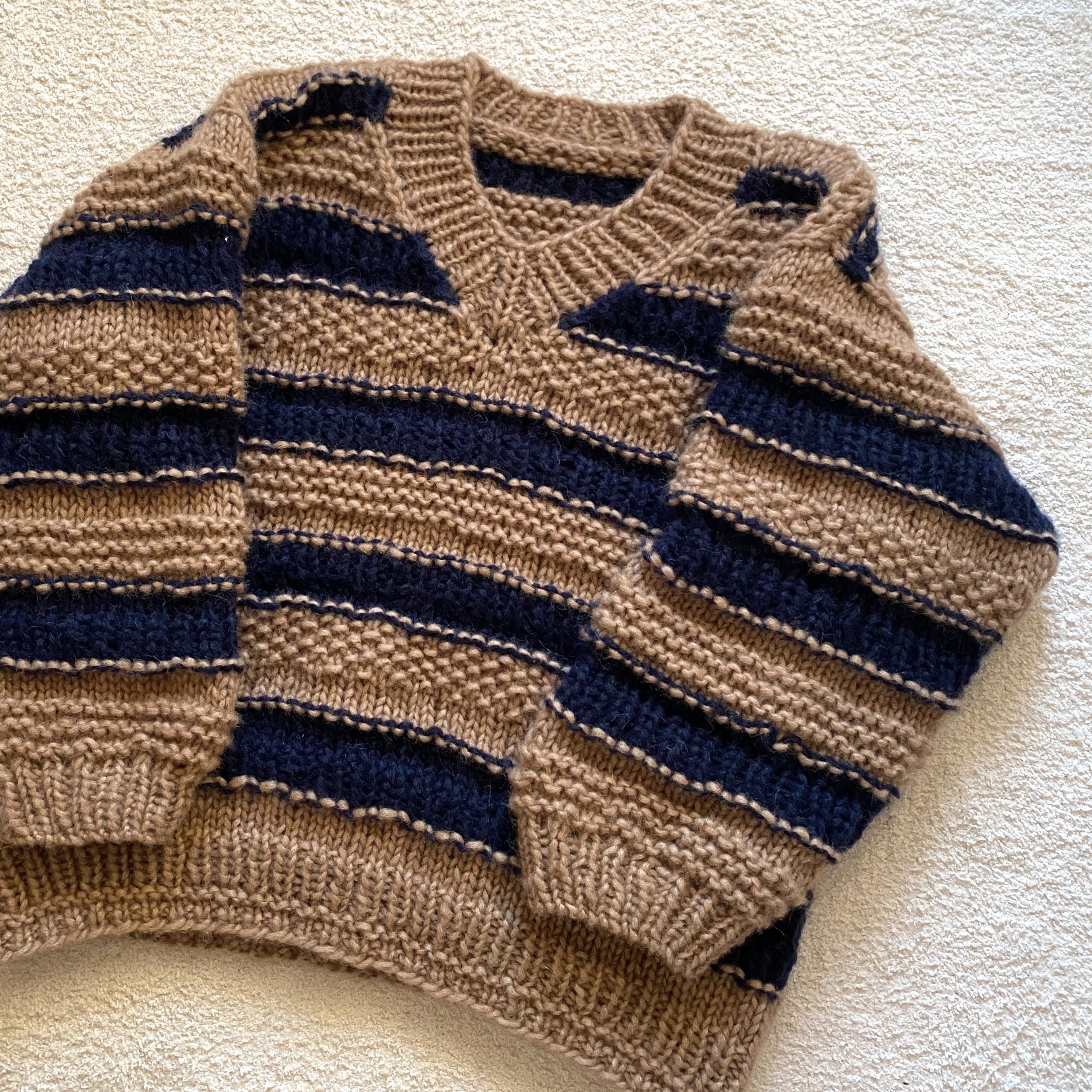 The Stripes Sweater | PATTERN DOWNLOAD | Beginner Knitting | Eng/ita - Etsy