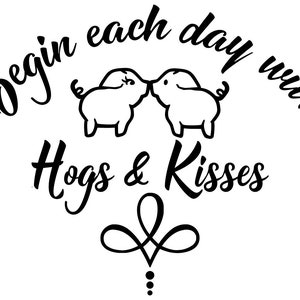 Hogs and Kisses, Farmhouse Pig, Swine, Little Piggy Farm Digital ...