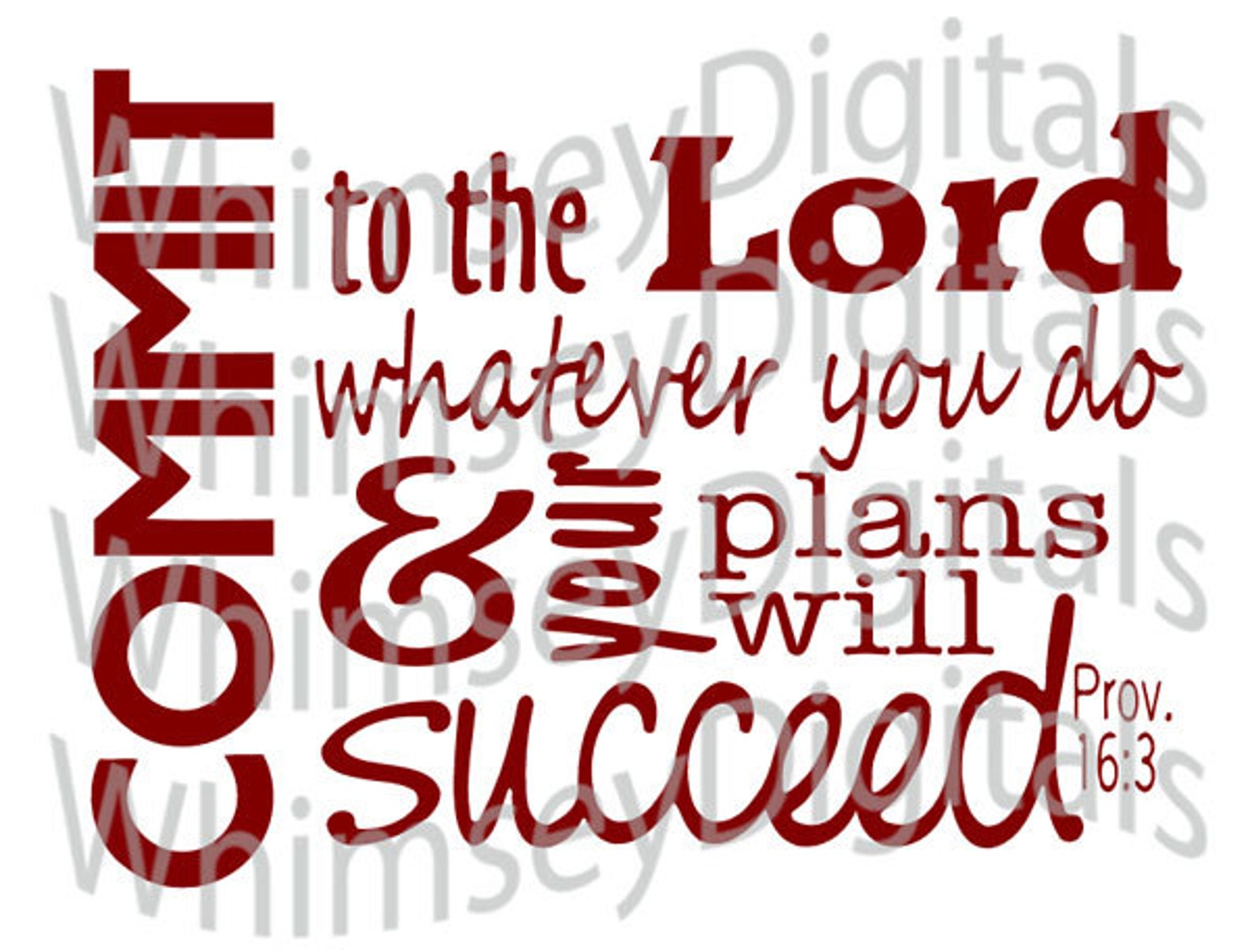 Commit to the Lord Your Plans Graduation Digital Download SVG - Etsy