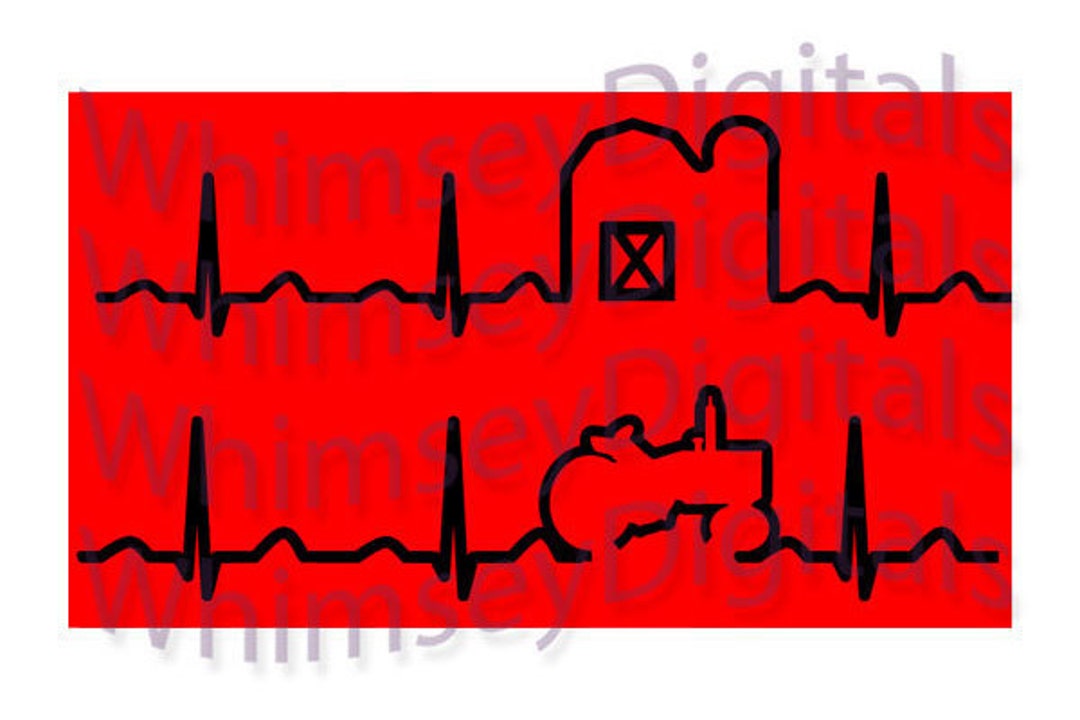 Tractor Heartbeat SVG: Barn Farming EKG Cut File (digital Download) - Etsy