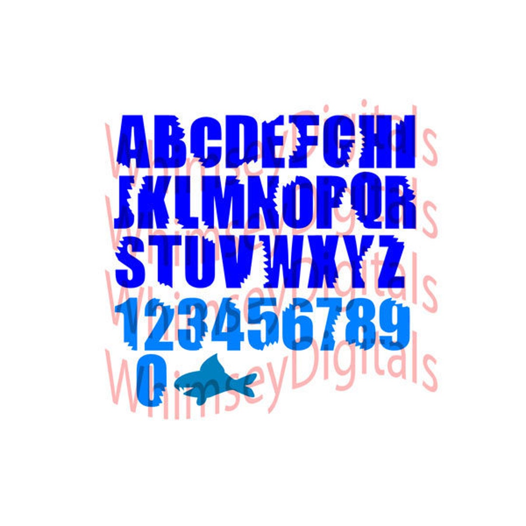 Shark Bite Alphabet SVG, Shark Week Bitten Abc's, Digital Download Cut ...