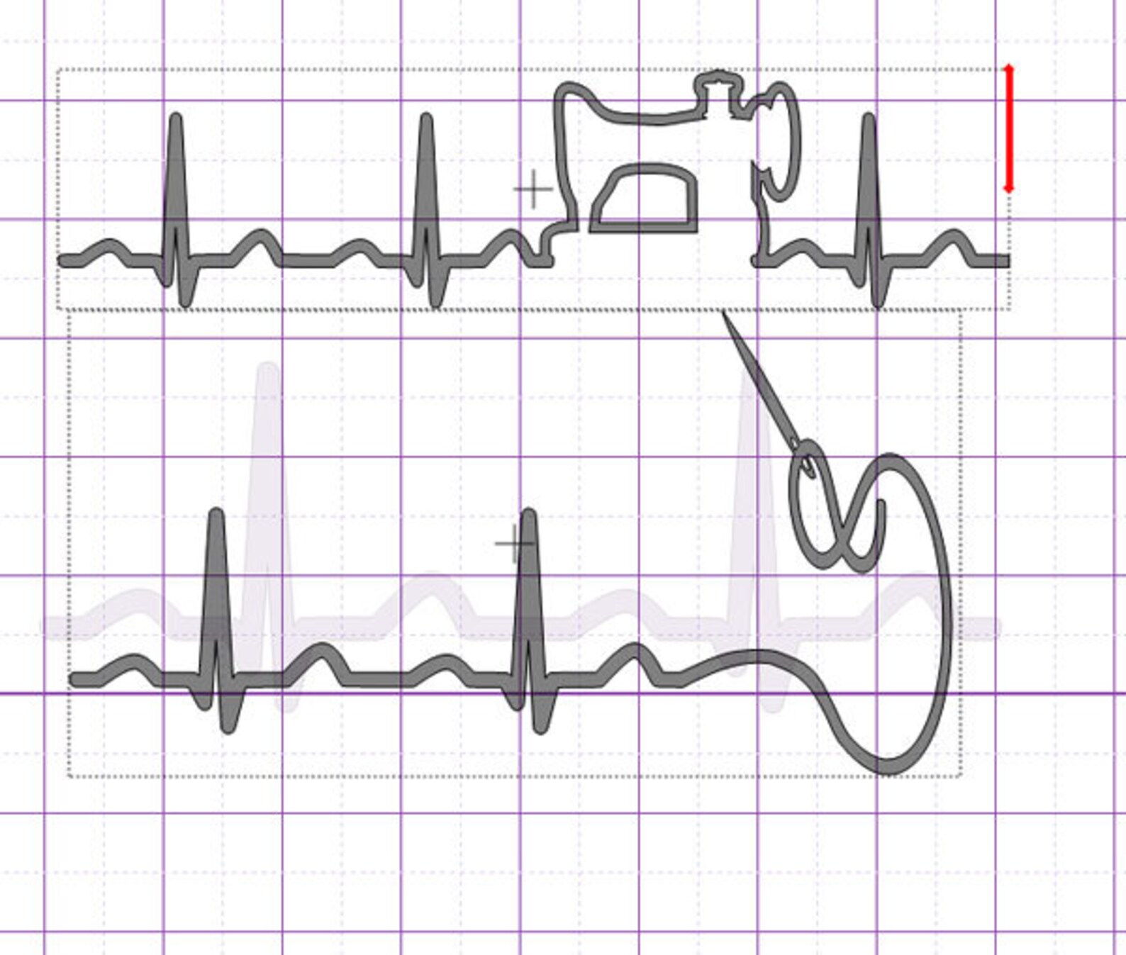 Sewing Machine Heartbeat Needle Thread Heart Beat Sewist - Etsy