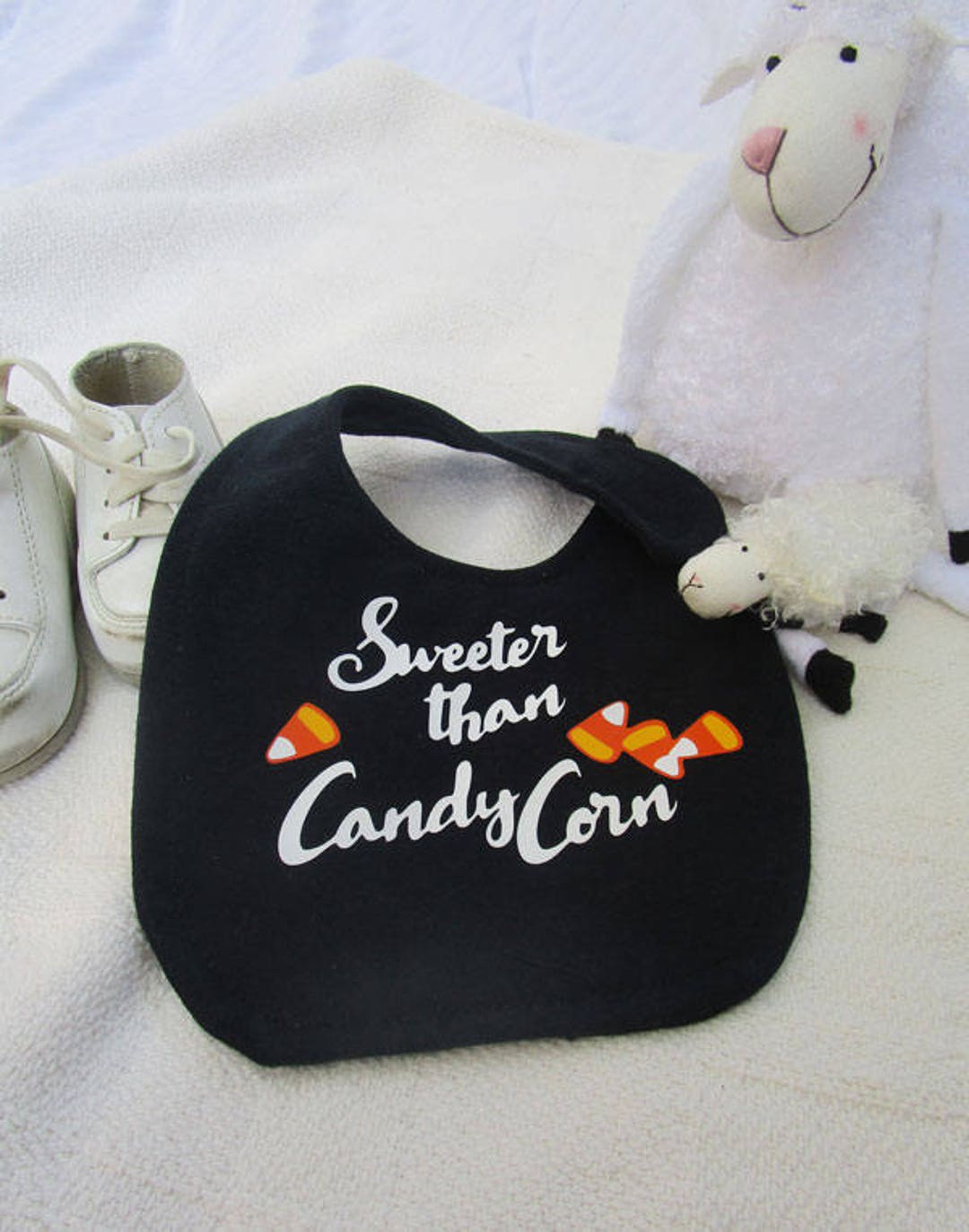 Sweeter Than Candy Corn SVG Cut File, Halloween Baby Bib Design ...