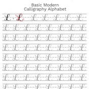 Basic Modern Calligraphy Practice Sheets by theinkyhand Upper AND ...