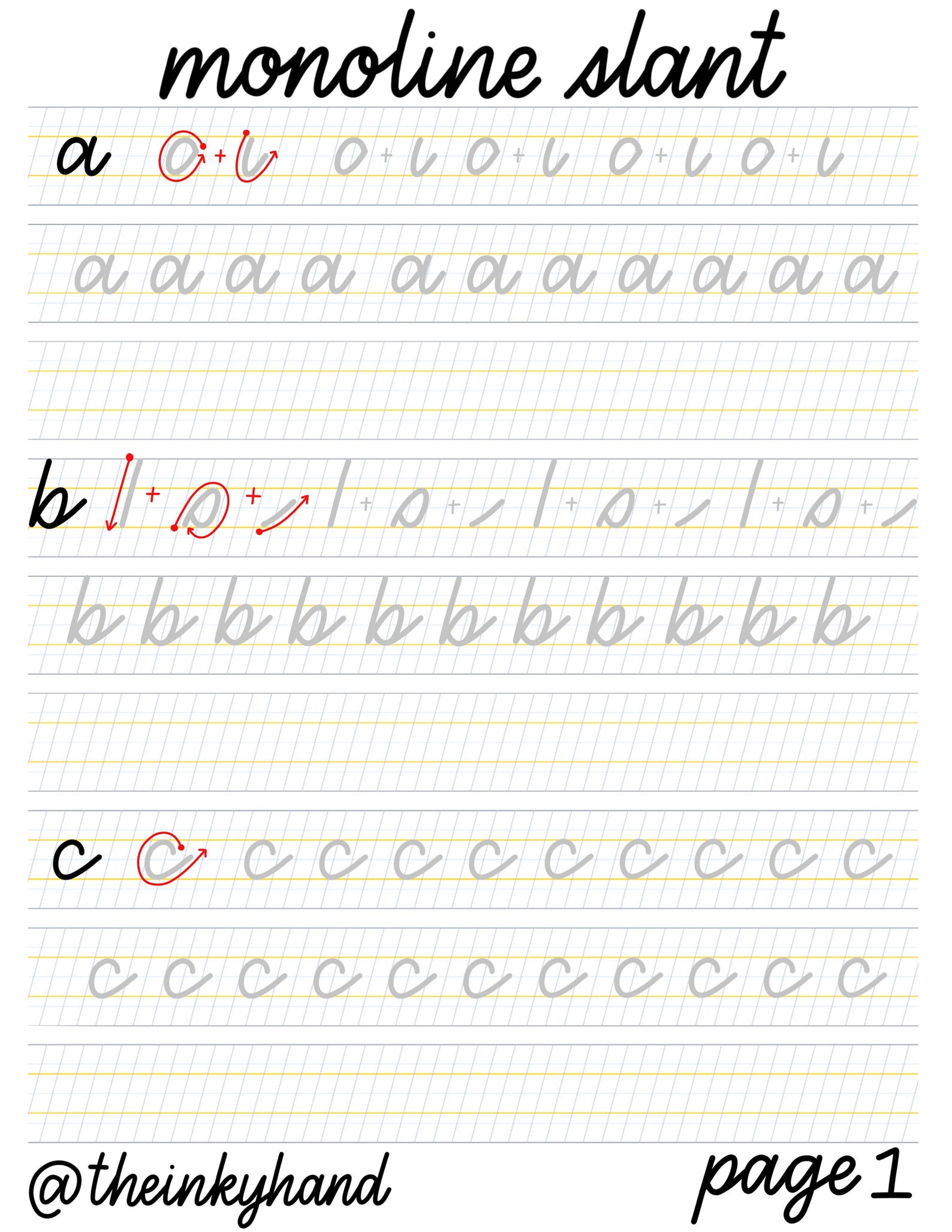 Monoline Practice Sheets // DIGITAL DOWNLOAD - Etsy