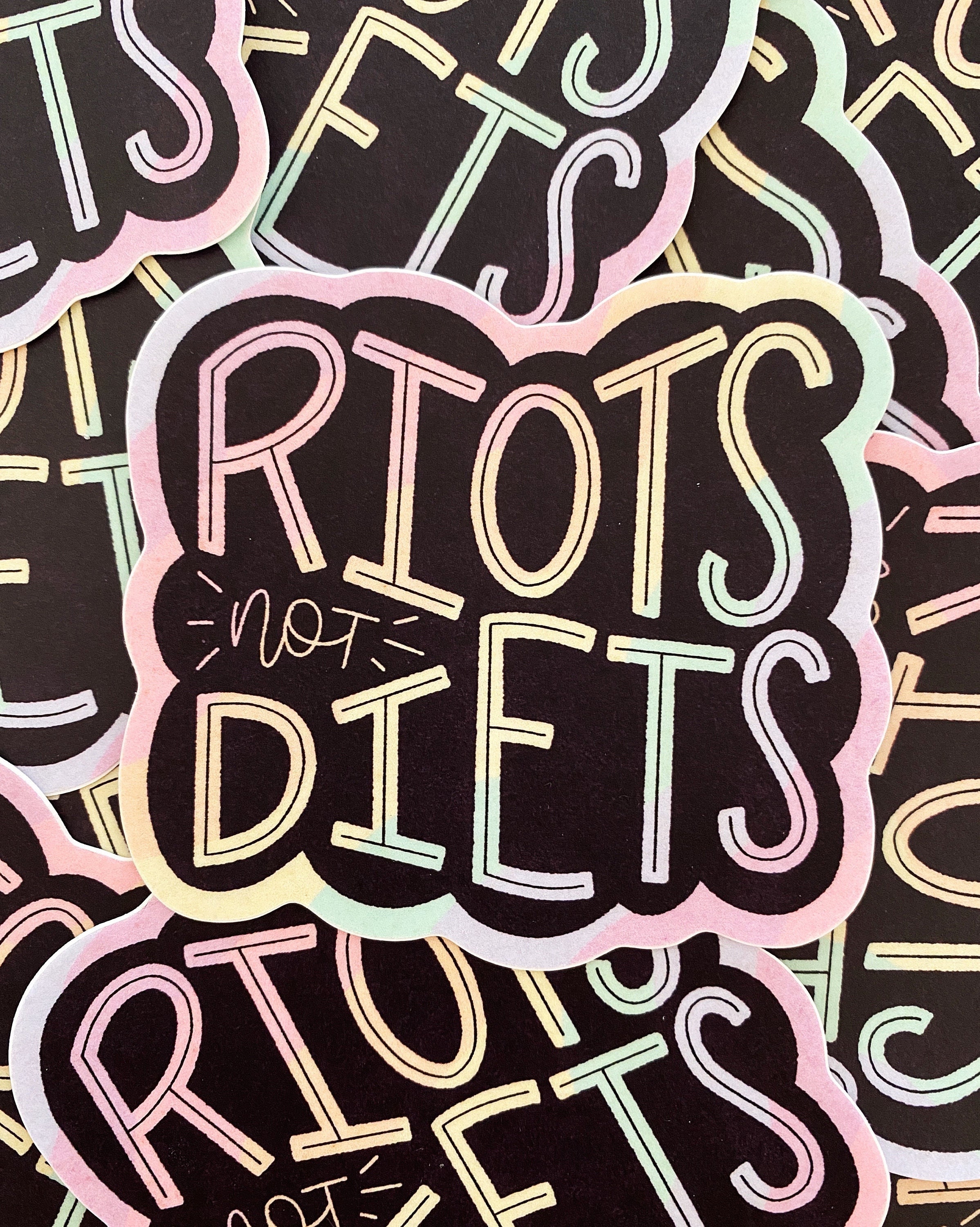 Riots Not Diets Sticker - Etsy