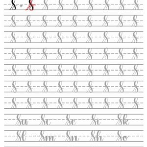 Basic Modern Calligraphy Practice Sheets by theinkyhand Uppercase ...