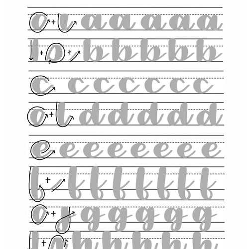 Basic Modern Calligraphy Practice Sheets by theinkyhand - Etsy