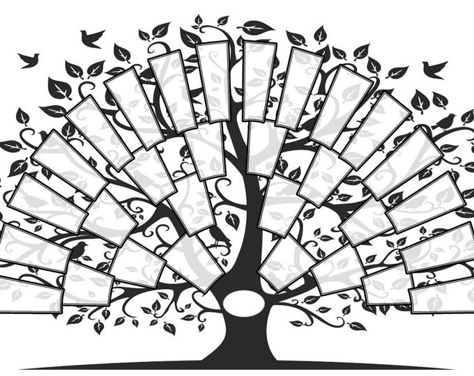 Genealogy Circle Chart - Blank 20" X 20" - Etsy Canada