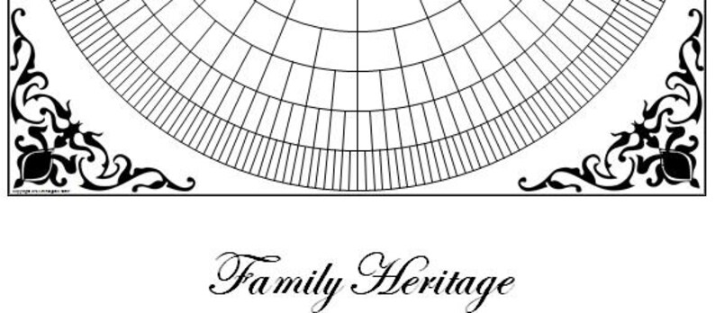 Genealogy Circle Chart - Blank 16" X 20" - Etsy
