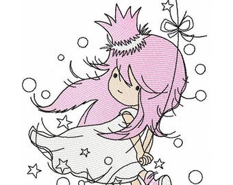 Princess embroidery | Etsy