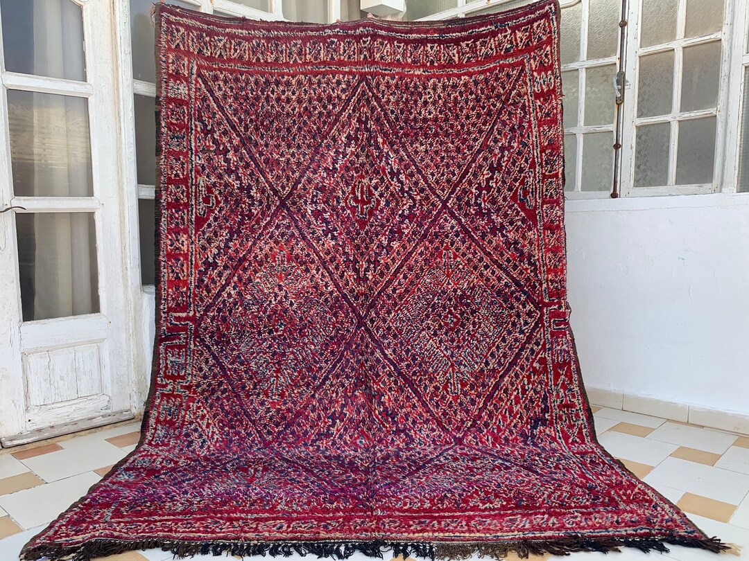 Vintage 6x9 Morocco Wool Rug / Beni Mguild Rug / Hand-knotted ...