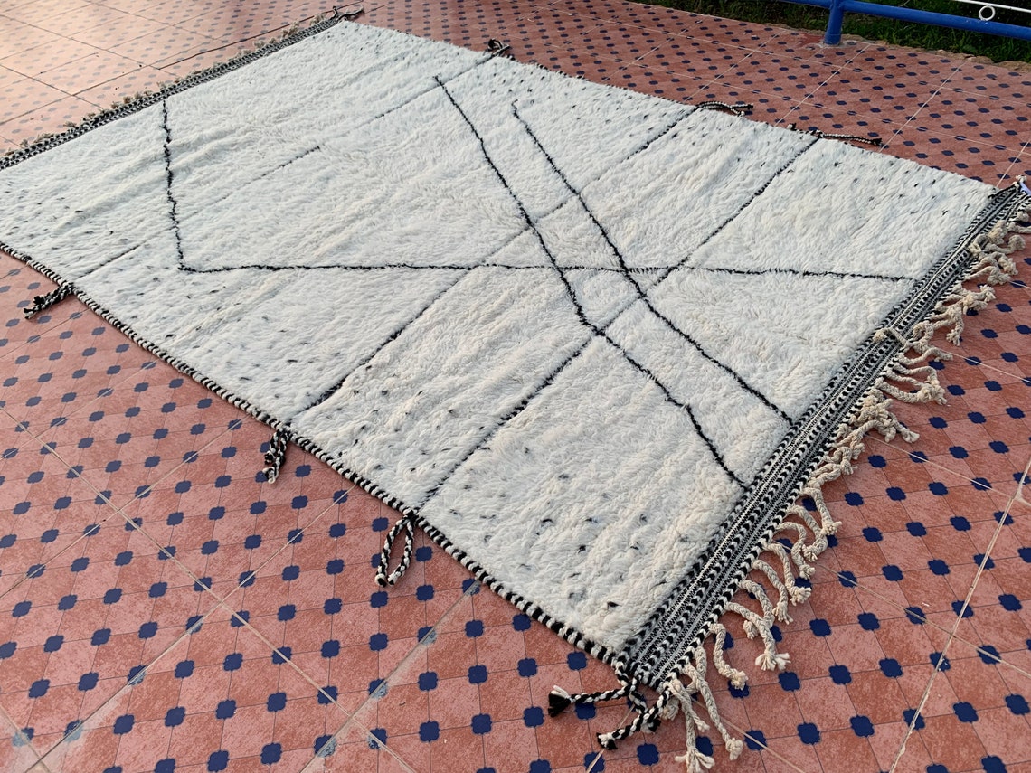 Beni Ourain Rug Moroccan Rug Wool Rug Area Rug Beni Ourain - Etsy